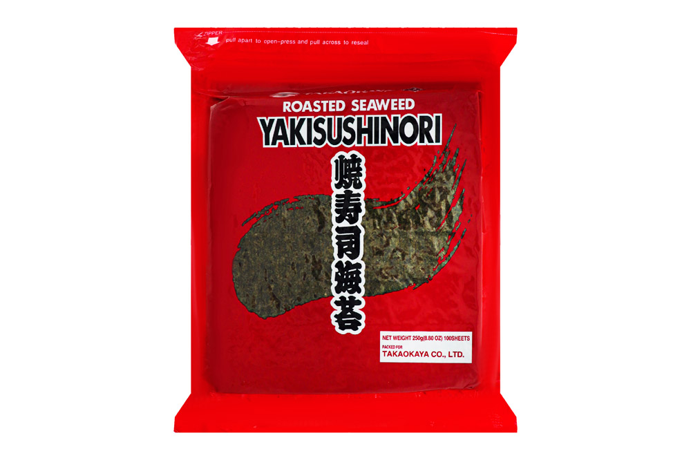 Seaweed Yaki Sushi Nori 100 sheets, TAKAOKAYA, 250g